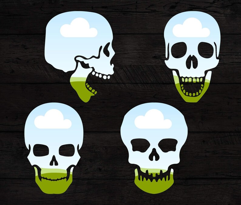 Custom Skeleton Skull Canva Frames Editable Canva Skull Head - Etsy