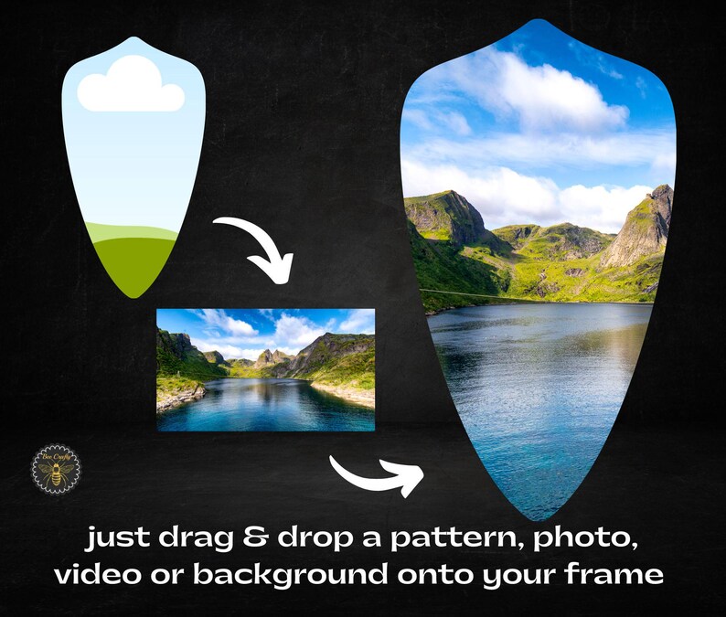 Custom Shapes Canva Frames | Editable in Canva Template Shape Frame ...