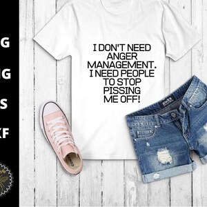 Anger Management SVG Slogan | Shirt SVG Logo | Humourous Typography SVG ...
