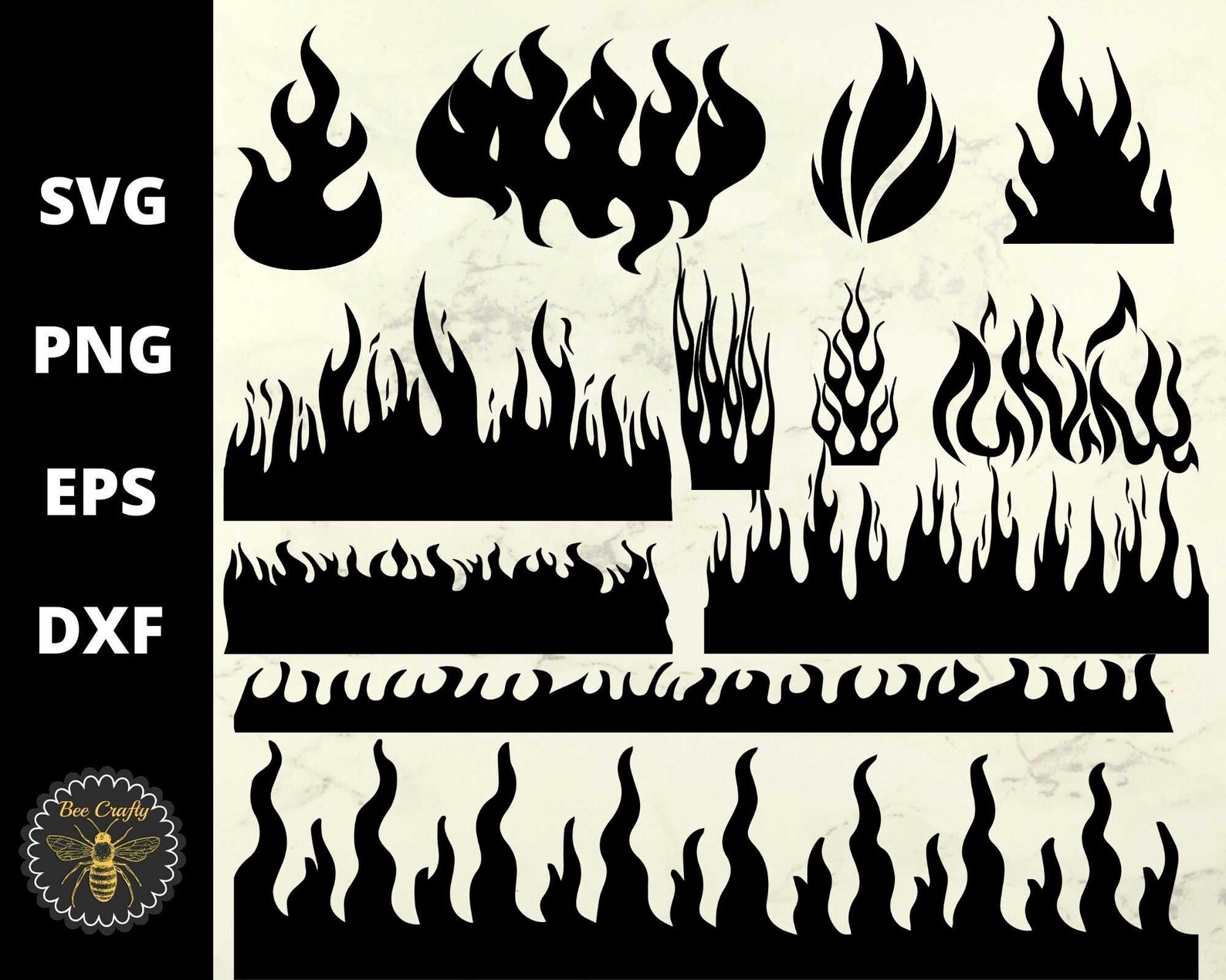 Flames SVG Bundle Fire Clipart Set Flame Fire Silhouettes - Etsy UK