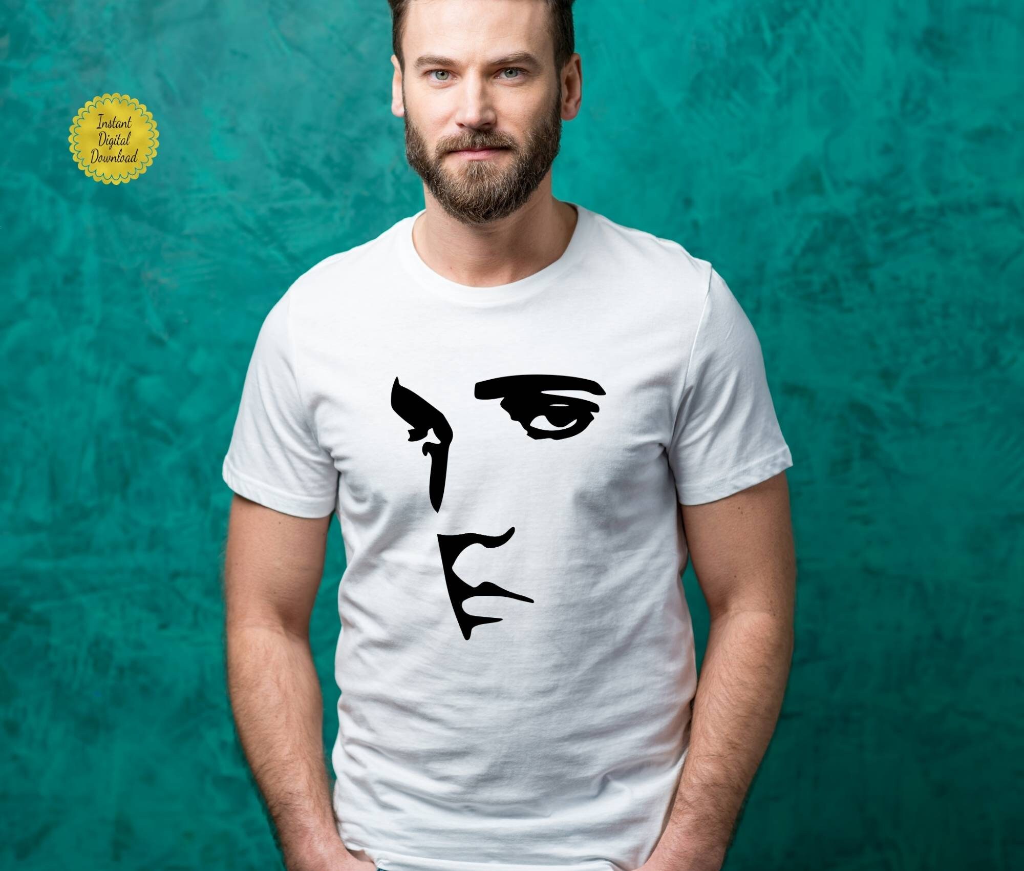 Elvis Face Silhouette SVG | Elvis Presley Face Profile Sublimation or ...