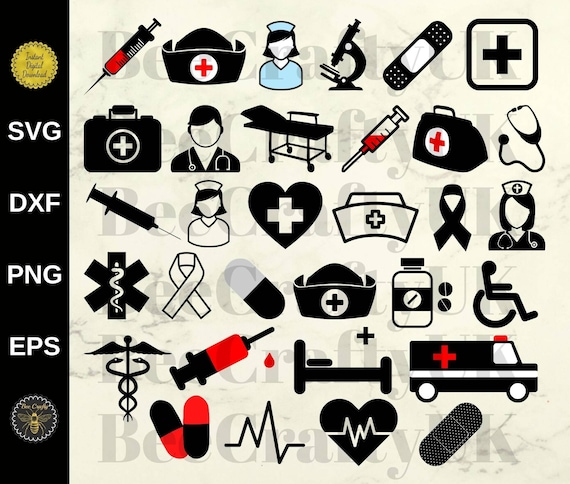 Nurse Medic SVG Bundle Doctor EMT Paramedic Carer Hospital | Etsy
