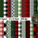 Buffalo Plaid Digital Paper Pack Scrapbooking Tartan Craft | Etsy