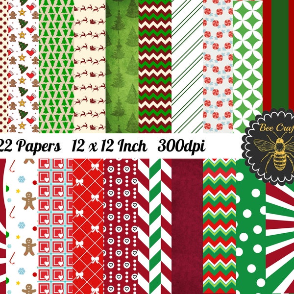 Christmas Paper Pack - Etsy