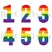 Pride Rainbow Flag Letters & Numbers LGBTQ Pride Font Alphabet A-Z ...