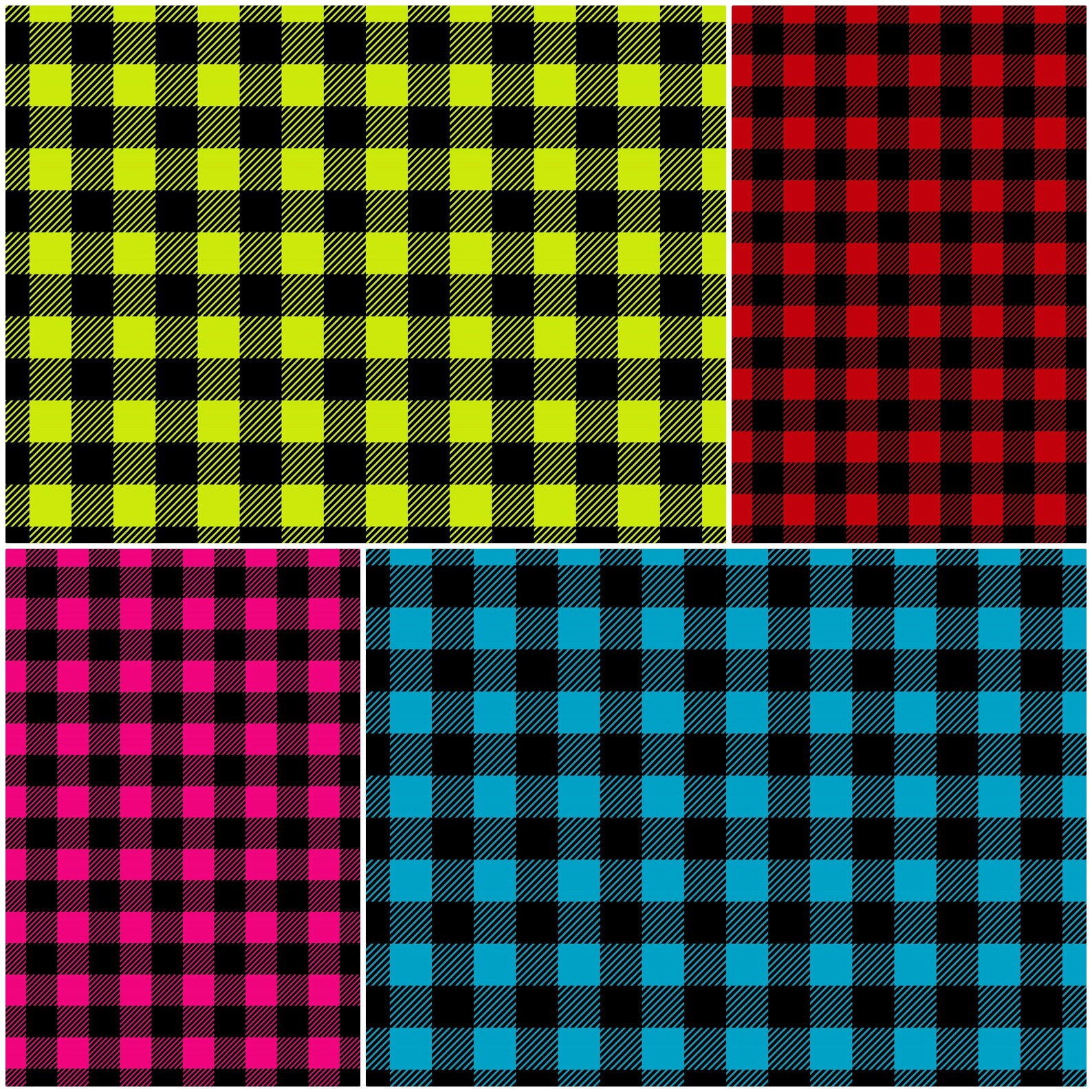 Bright Plaid Digital Paper Pack Rainbow Buffalo Plaid Craft - Etsy