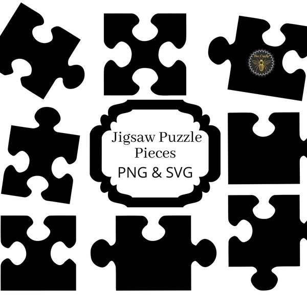 Jigsaw Silhouette Svg - Etsy