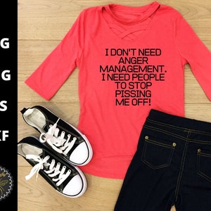 Anger Management SVG Slogan | Shirt SVG Logo | Humourous Typography SVG ...