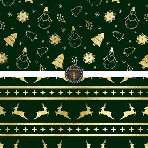 Green and Gold Christmas Papers | Gold Foil & Green Backgrounds | Gold ...