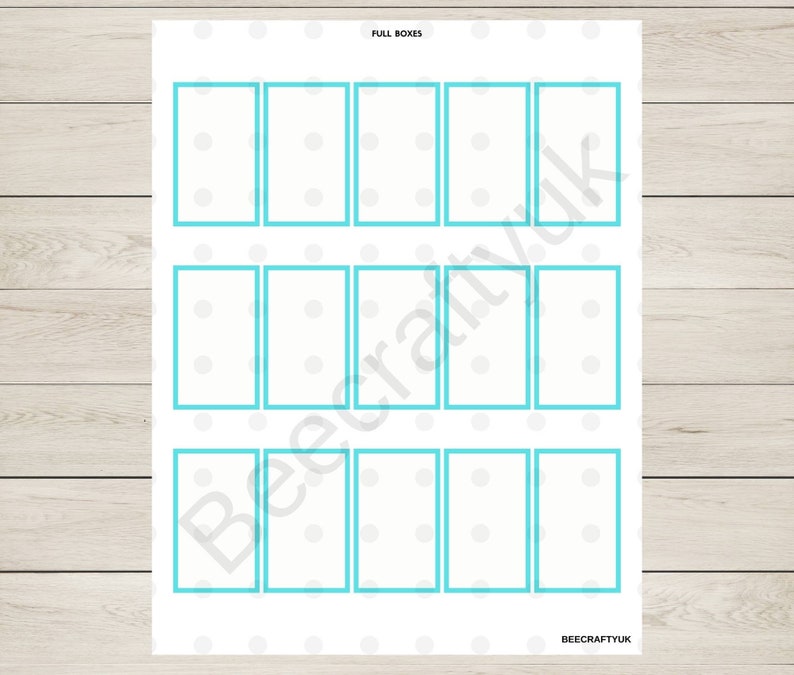 Happy Planner Classic Sticker Template Blank Fillable Full - Etsy
