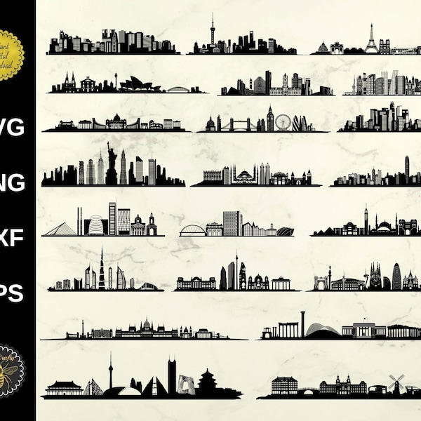 City Skyline Svg - Etsy