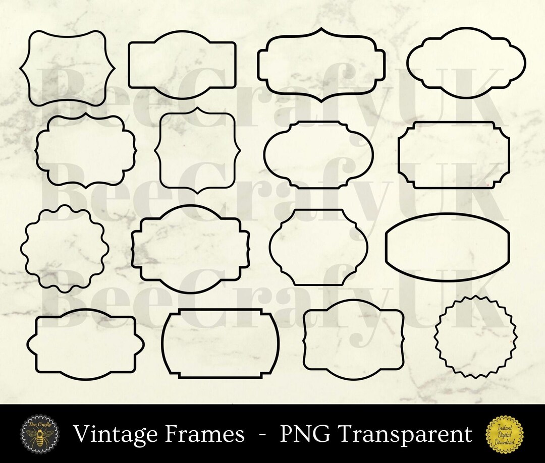 Black Vintage Frames | Clip Art Black Border Frames | Design Element ...