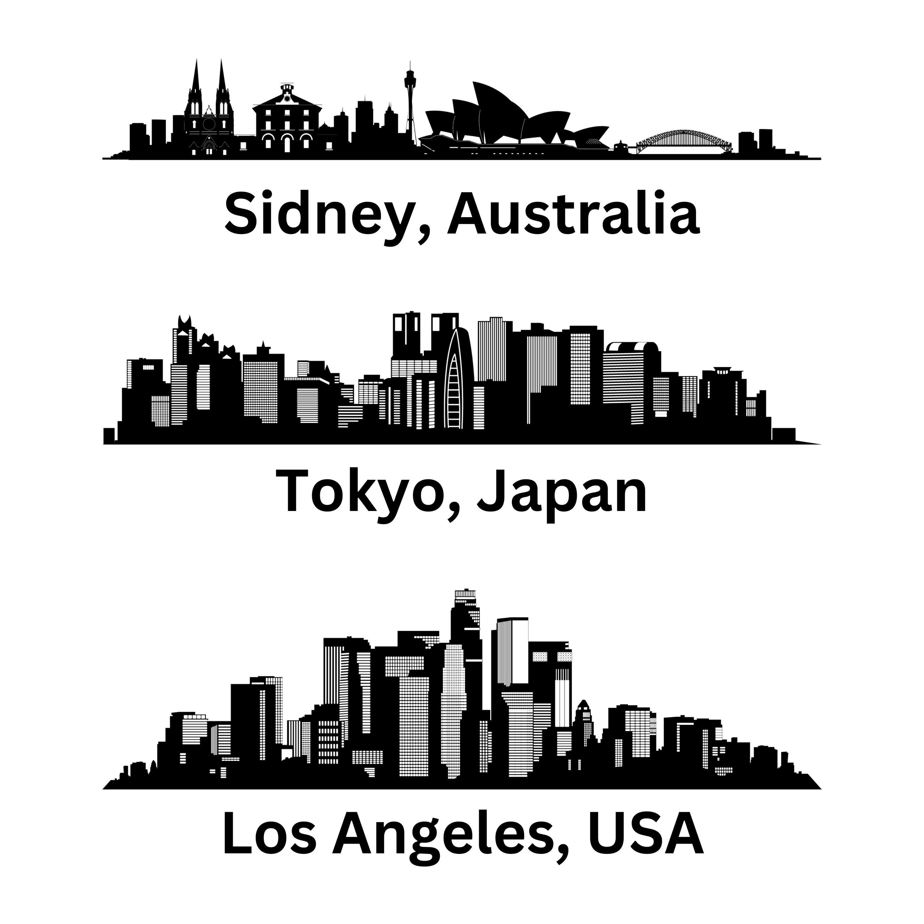 Famous City Skylines SVG Bundle | Sublimation Design Elements Cities ...
