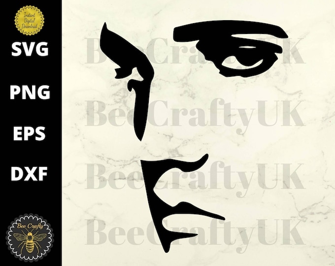 Elvis Face Silhouette SVG Elvis Presley Face Profile - Etsy