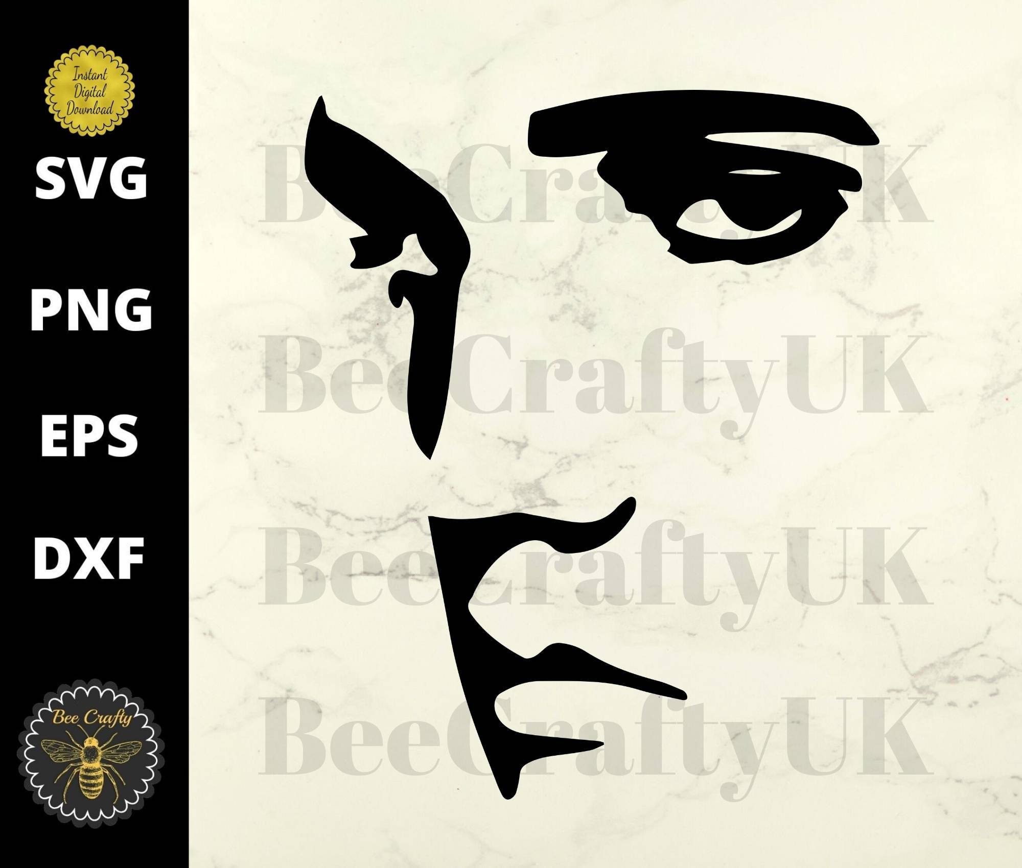 Elvis Face Silhouette SVG Elvis Presley Gezichtsprofiel - Etsy Nederland