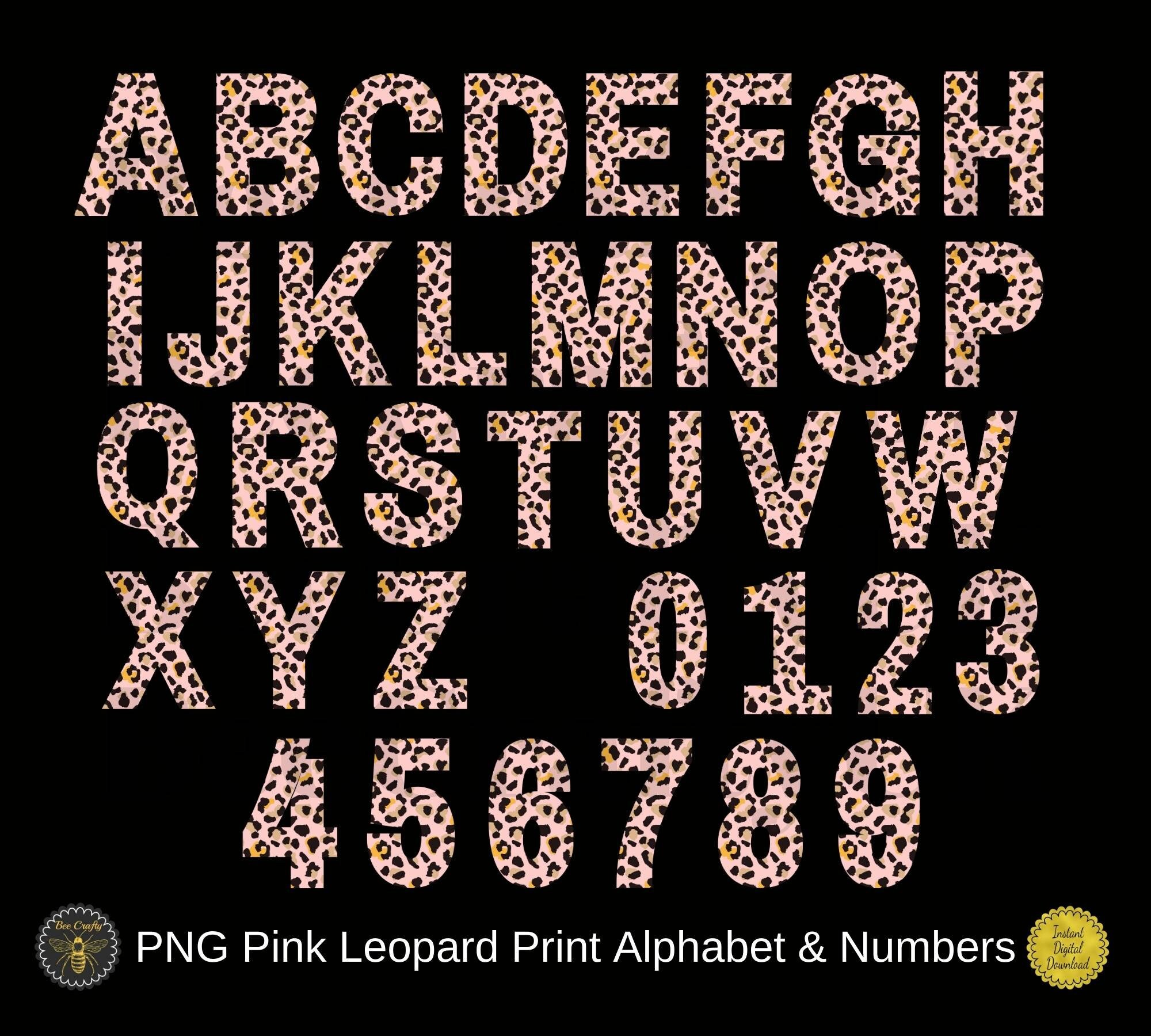 Pink Cheetah Letters