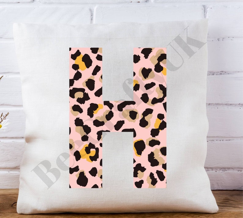 Pink Leopard Print Letters & Numbers Animal Print Font - Etsy