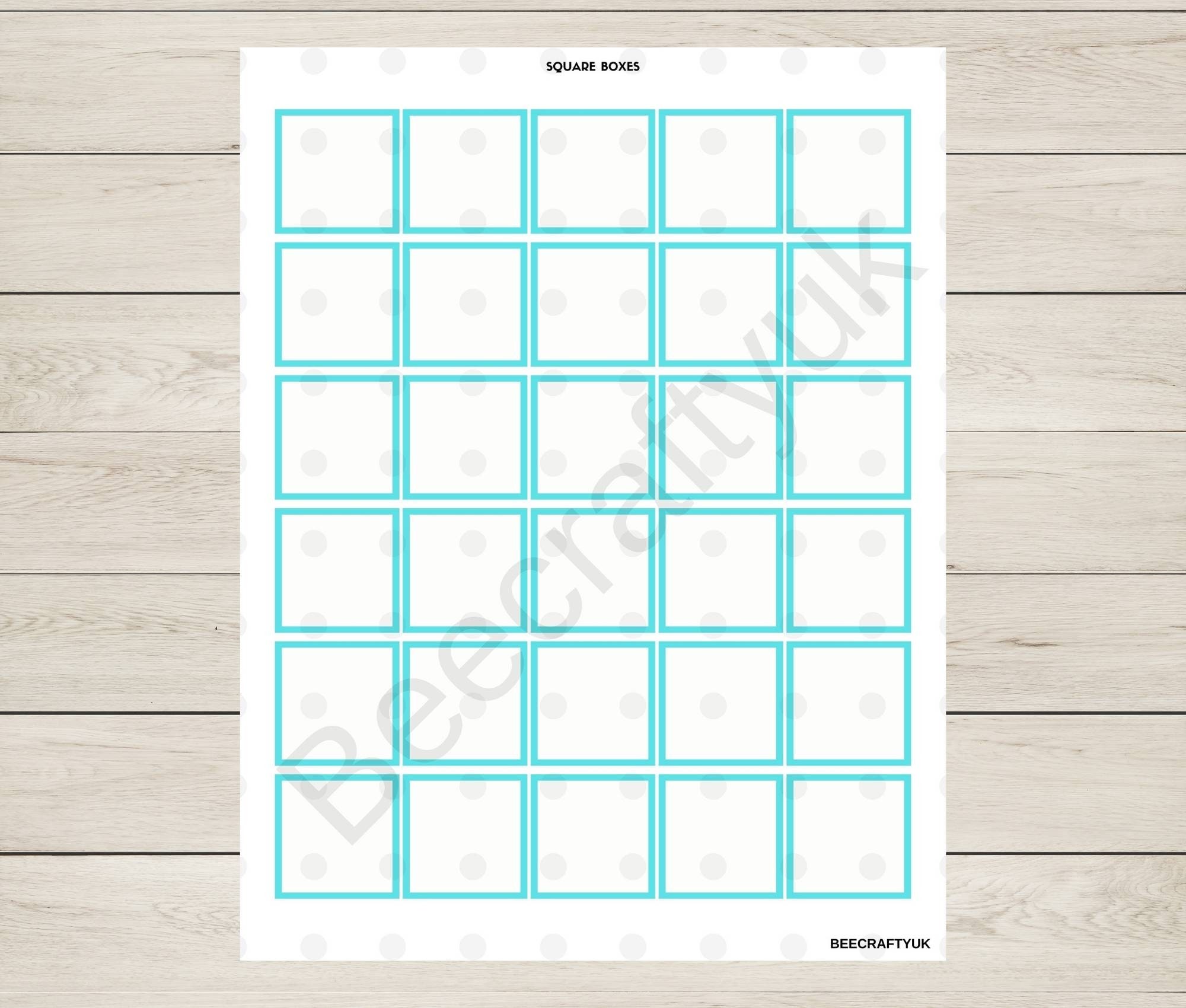 Happy Planner Classic Sticker Templates Blank Fillable Full - Etsy
