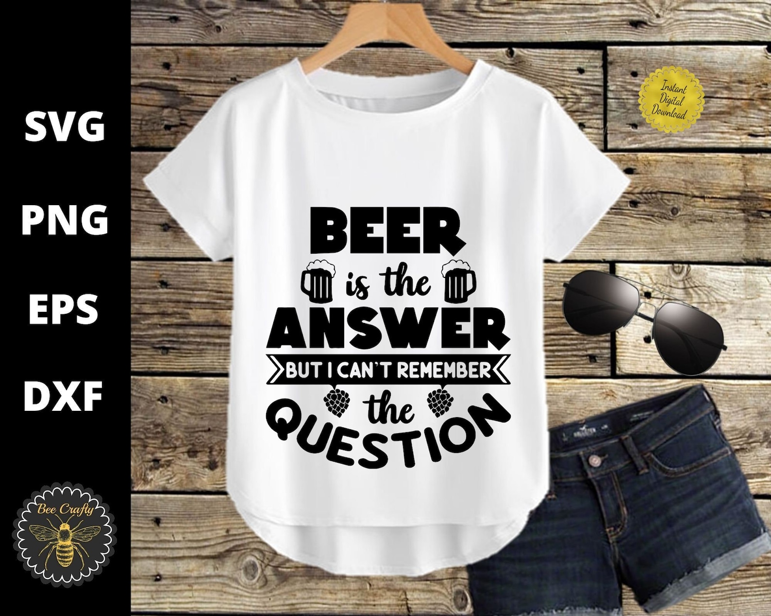 Beer is the Answer SVG | Funny Beer Clipart | Beer Quote Typography ...