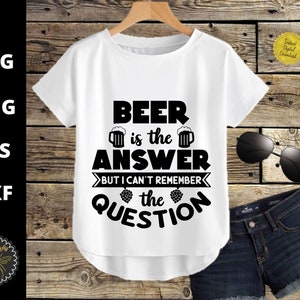 Beer is the Answer SVG | Funny Beer Clipart | Beer Quote Typography ...