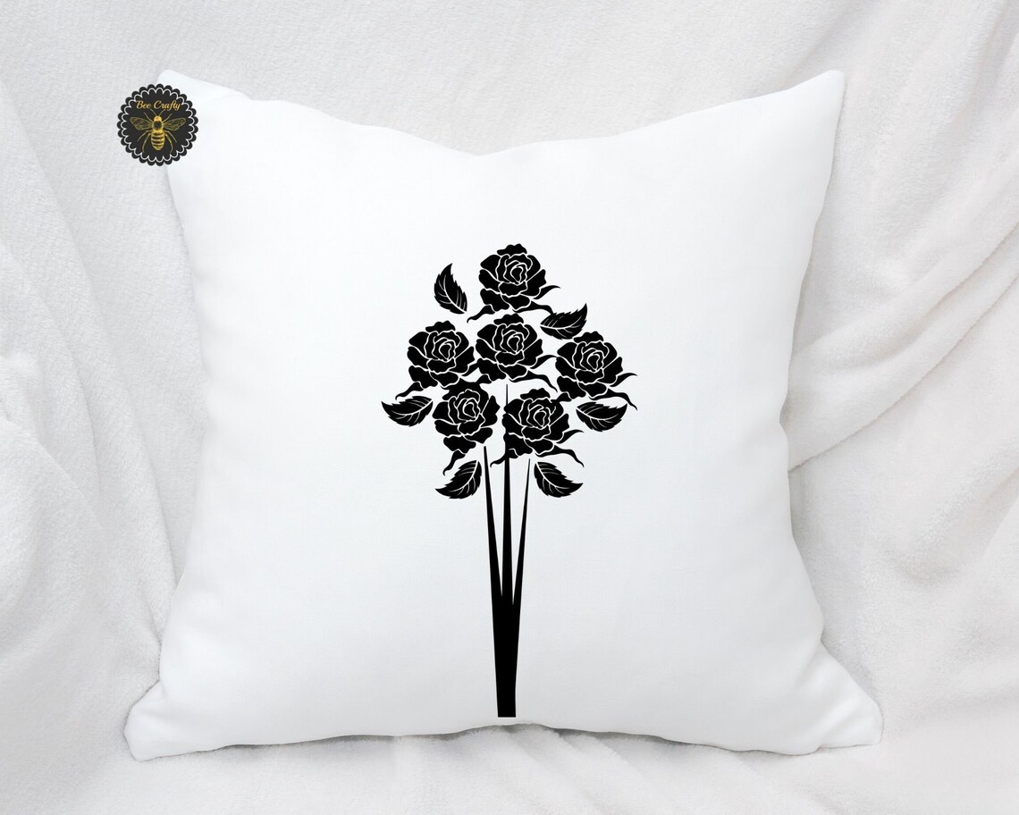 Roses SVG Bundle Rose Flower Stencil Clipart Set Rose | Etsy