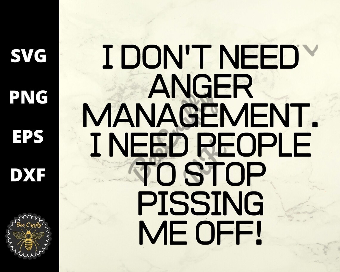 Anger Management SVG Slogan Shirt SVG Logo Humourous - Etsy
