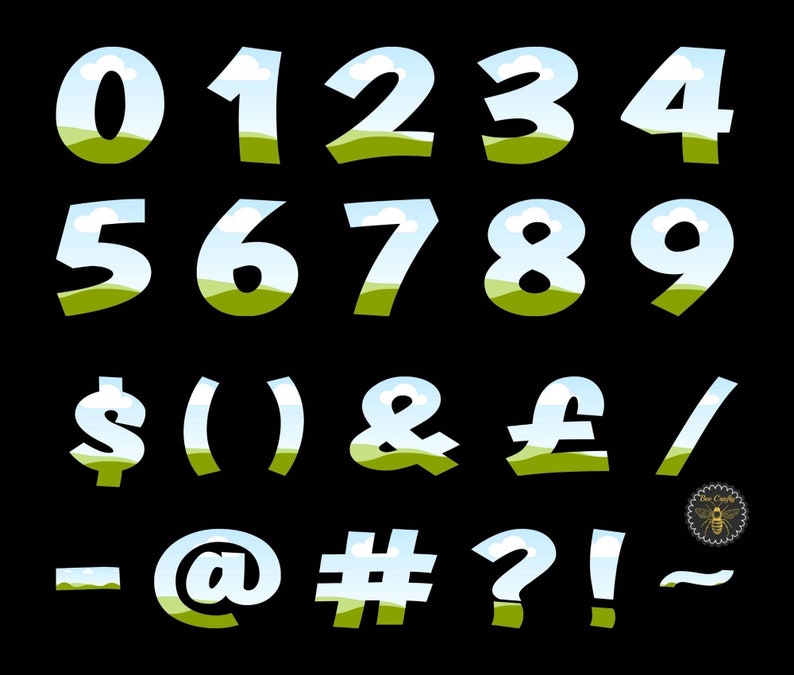 Custom Canva Letter Number Alphabet Cartoon Font Frames Drag - Etsy