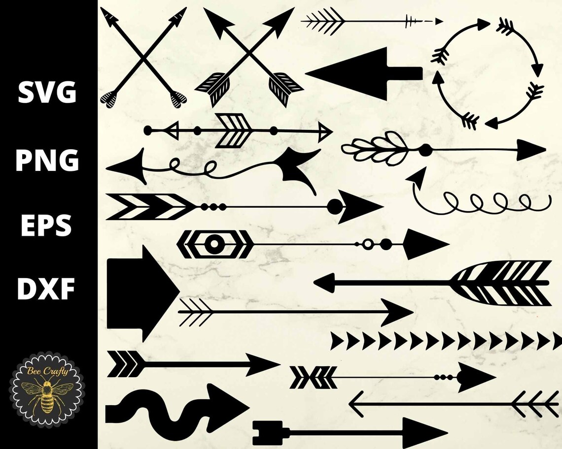 Arrow SVG Bundle Arrows Silhouette Clipart Images Design | Etsy