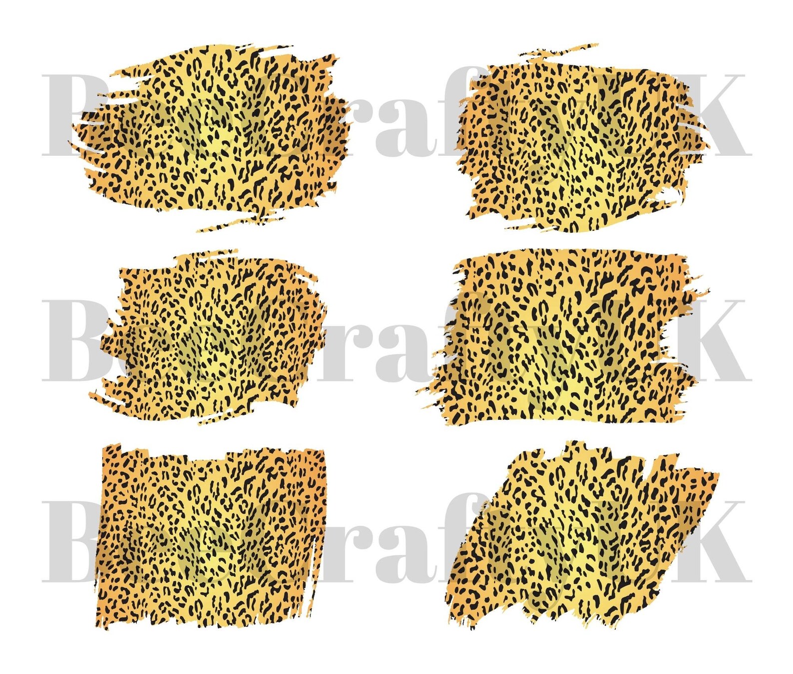 Cheetah Print Background Splash PNG Design Bundle Sublimation or Print ...