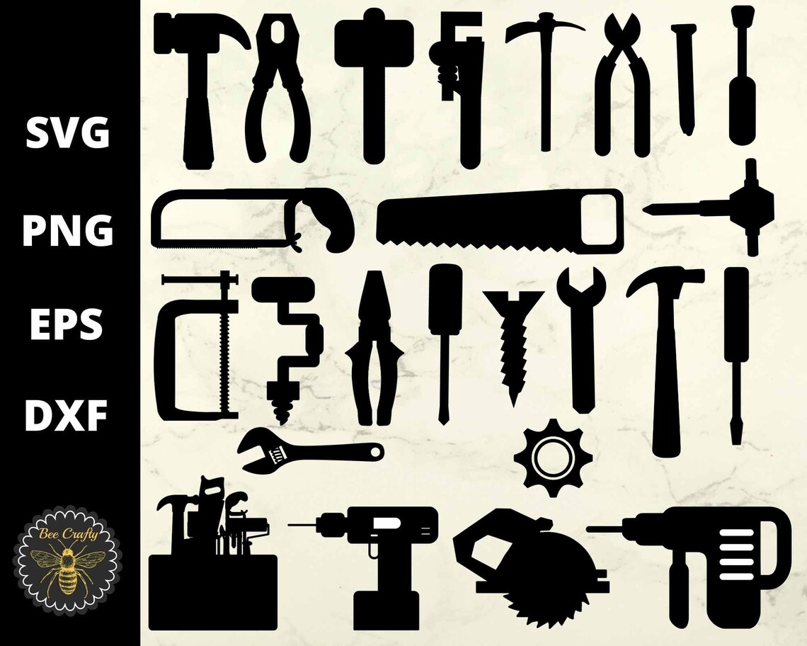 Work Tools SVG Bundle Tools Silhouettes Clipart Design - Etsy
