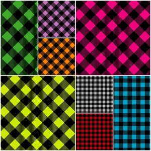 Bright Plaid Digital Paper Pack Rainbow Buffalo Plaid Craft - Etsy