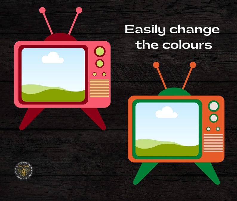 Custom Retro TV Screen Frames | Drag and Drop Editable in Canva ...