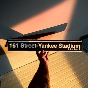 Handcrafted 161 Street-yankee Stadium Wood Sign: NYC Subway Art - Etsy