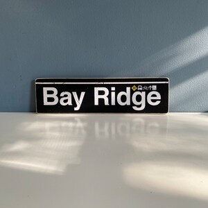 Handcrafted Bay Ridge Brooklyn Wood Sign: NYC Subway Art - Etsy