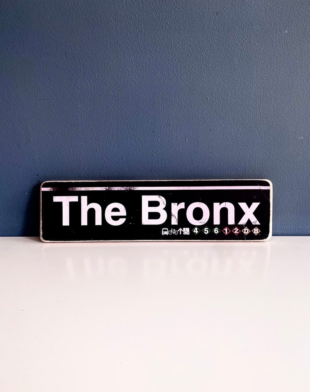 Handcrafted Wood Bronx Sign: NYC Subway Art - Etsy