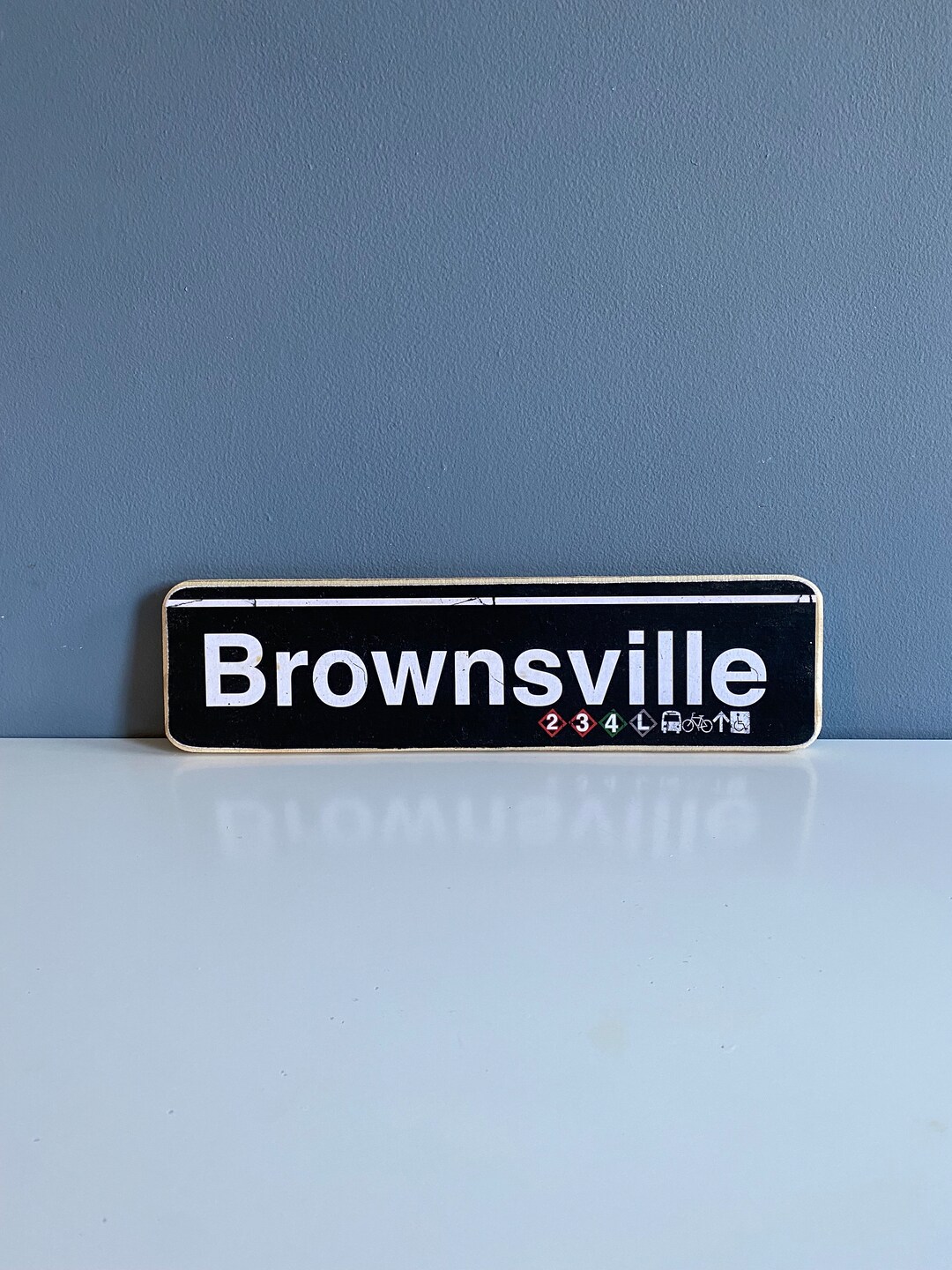 Brownsville Sign /hand Crafted Horizontal Wood Sign/subway Sign ...