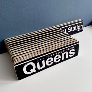 Handcrafted Brooklyn Subway Sign: NYC Wood Art - Etsy