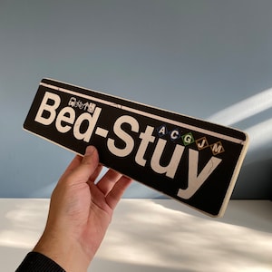 Bed Stuy Brooklyn New York City Neighborhood Hand Crafted Horizontal ...