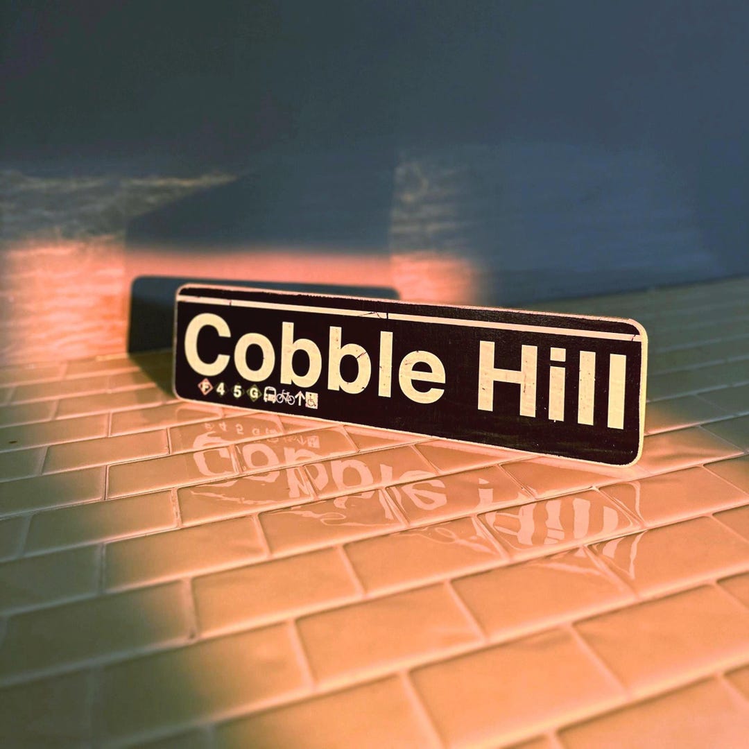 Cobble Hill Sign /hand Crafted Horizontal Wood Sign/subway Sign ...
