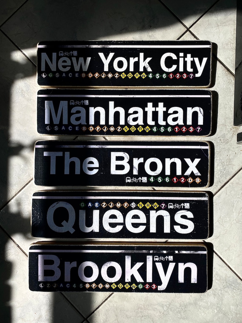 Handcrafted South Ozone Park Subway Sign: NYC Wood Art - Etsy