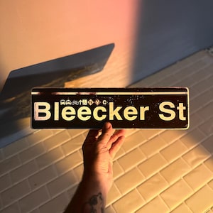 Handcrafted Bleecker Street Wood Sign: NYC Subway Art - Etsy