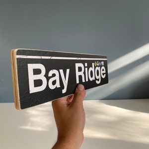 Handcrafted Bay Ridge Brooklyn Wood Sign: NYC Subway Art - Etsy