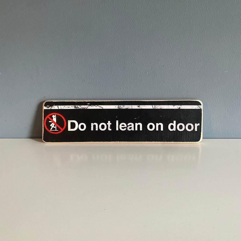 Do Not Lean Sign - Etsy