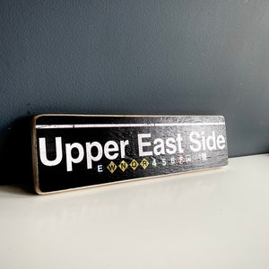 Upper East Side Sign/ Manhattan New York City Neighborhood Hand Crafted ...