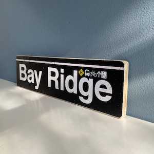 Handcrafted Bay Ridge Brooklyn Wood Sign: NYC Subway Art - Etsy
