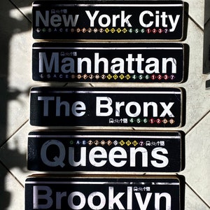 Handcrafted Wood Bronx Sign: NYC Subway Art - Etsy