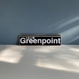 Handcrafted Greenpoint Brooklyn Wood Sign - NYC Subway Art - Etsy