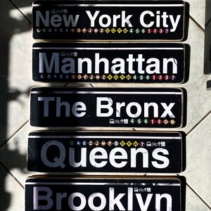 Handcrafted Brooklyn Subway Sign: NYC Wood Art - Etsy