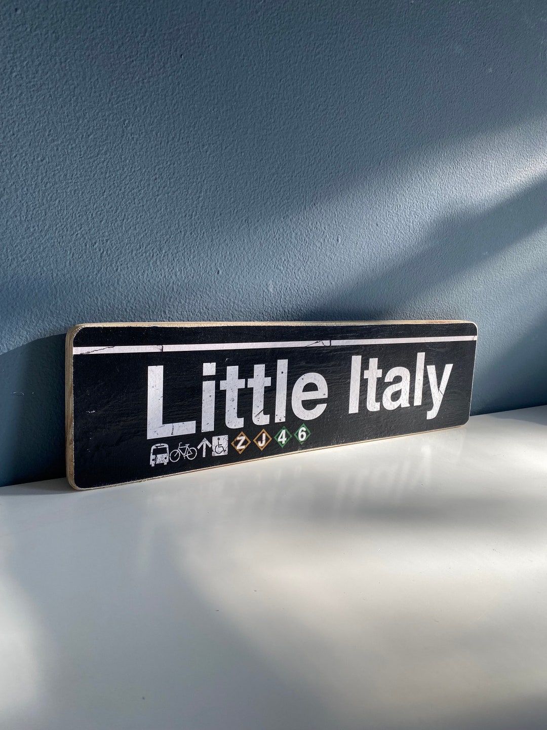 Handcrafted Little Italy Subway Wood Sign - NYC Decor - Etsy