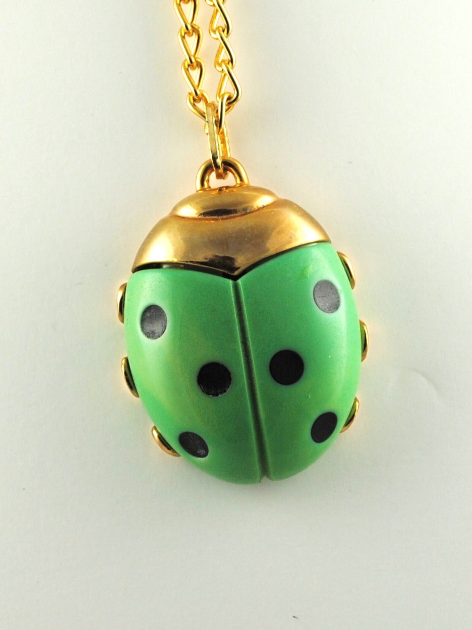 Vintage Ladybug Pendant Large Resin Jewelry Bug Jewelry - Etsy